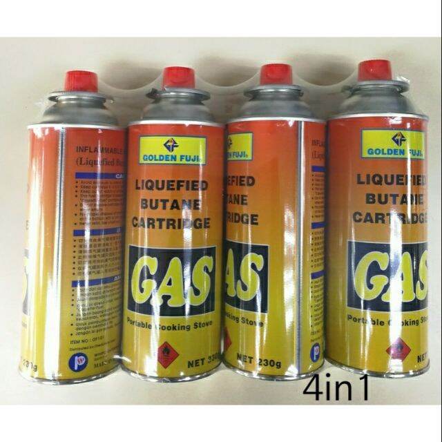 Golden Fuji Liquefied Butane Gas Catridge 230g (4 PIECE(s)) Made In ...