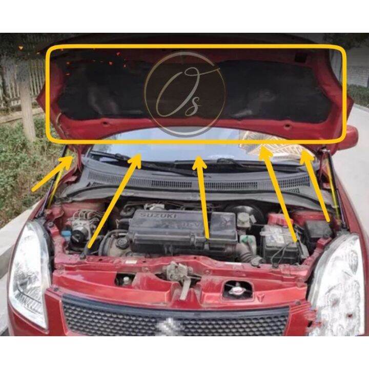 Suzuki swift 2005 - 2012 front bonnet engine cover Sound Proof Cover ...