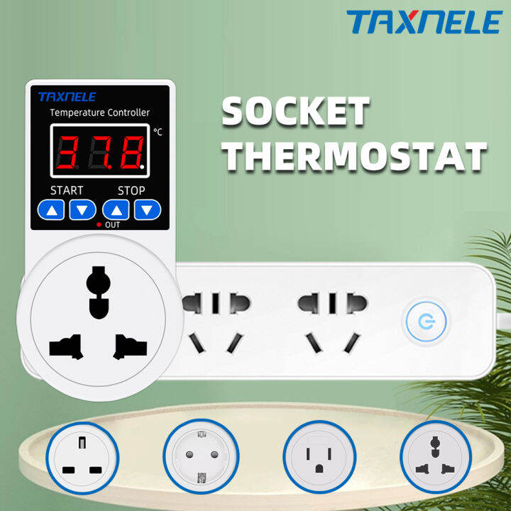 Socket Thermostat Digital Temperature Controller Socket Outlet 110v 220v Ntc Sensor Probe