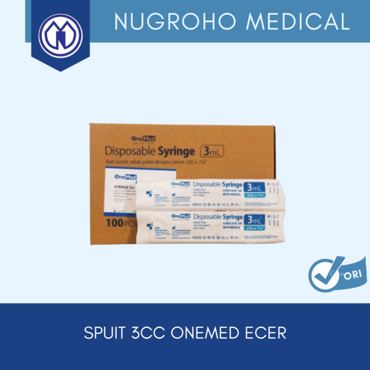 Spuit 3 cc onemed / disposible syringe 3 ml ecer | Lazada Indonesia