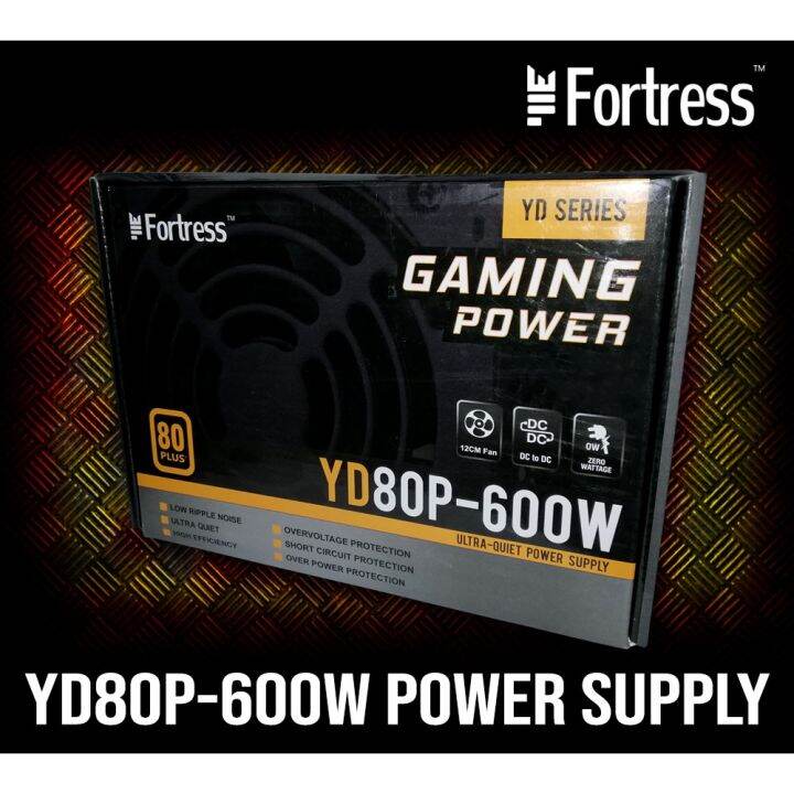 Fortress YD80P-600W True Rated Gaming Powersupply 80+ Bronze PSU♣ ...