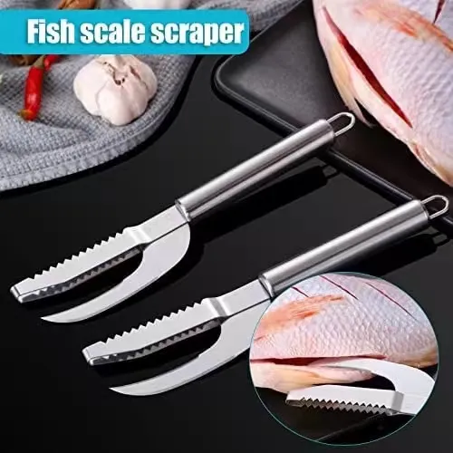 HTF Fish Scaler Sttainless Steel Fish Scales Remover Easily Remove Fish ...