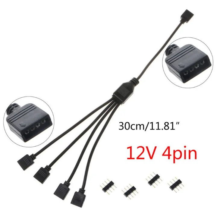 12V 4Pin AURA RGB Extension Adapter Cable Motherboard to RGB Connector ...