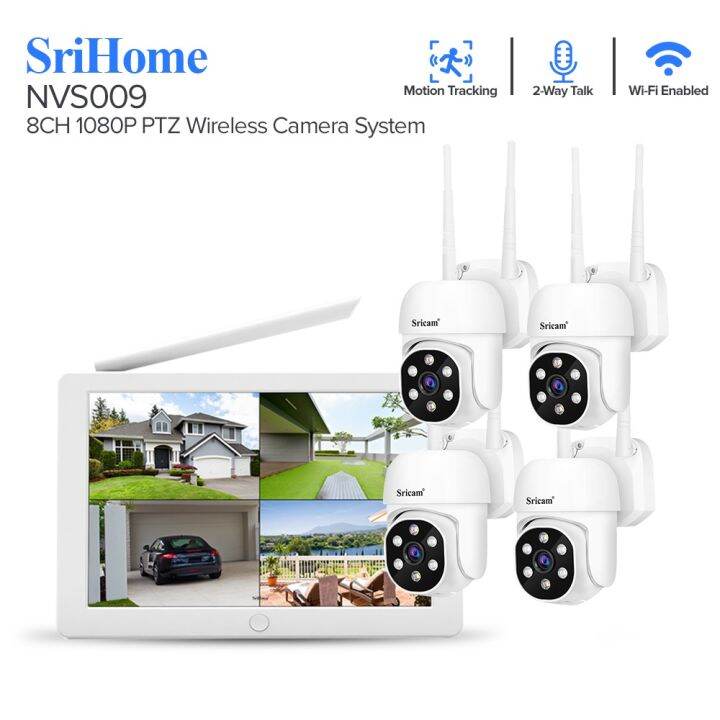 ☚SRICAM SriHome NVS009 NVR Kit Security Camera System CCTV Outdoor IP ...