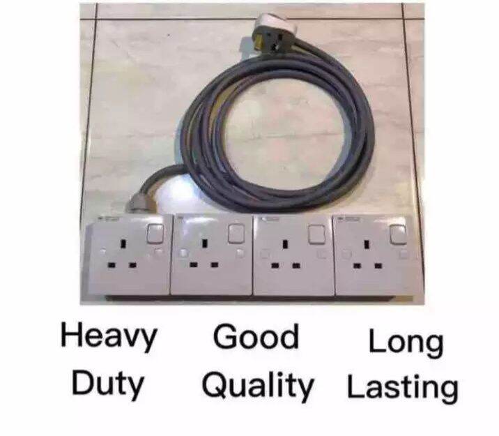 Extension Wire Plug 4 Gang (Heavy Duty) | Lazada