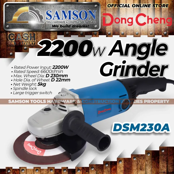DONG CHENG 2200W Angle Grinder 230mm Soft Start (DSM230A) *SAMSON TOOLS ...