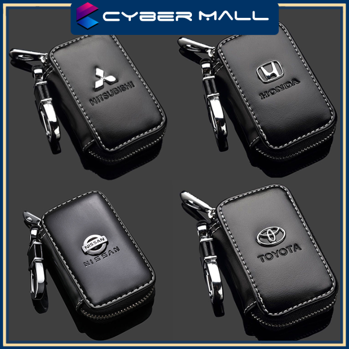 TOYOTA Mitsubishi Nissan Genuine Leather Key Wallets Double Zipper Car ...
