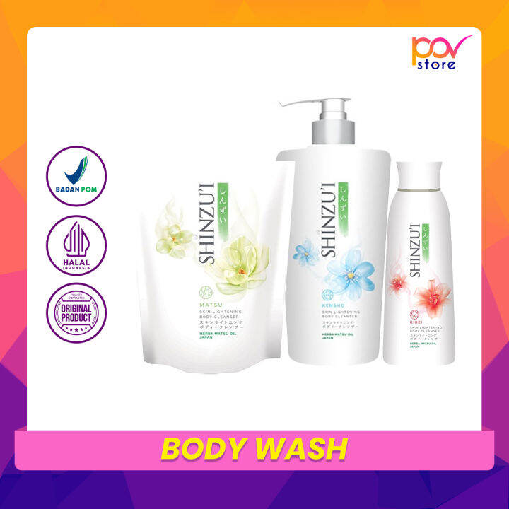 Shinzu'i Skin Lightening Body Cleanser - 180mL -225mL - 400mL - 480 mL ...
