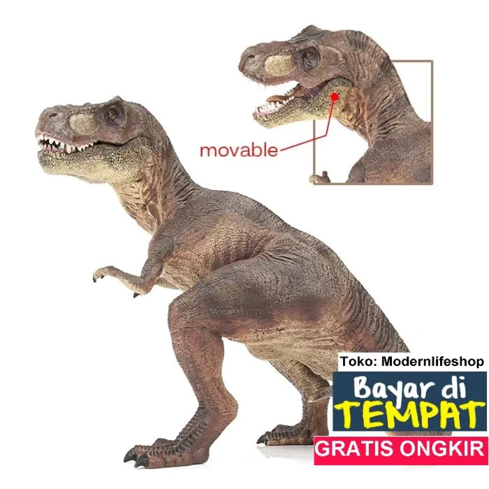 Bisa COD dan GRATIS Ongkir Standing rex Figure Trex Jurassic world ...
