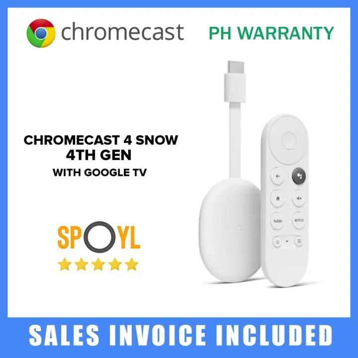 Google Chromecast TV 4 / Chrome cast 4 with Google TV 2020 4th Gen 4K ...