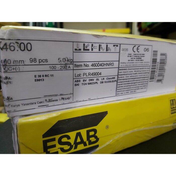 KAWAT LAS ESAB OK46.00 4.0MM | Lazada Indonesia