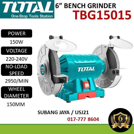 TOTAL 150W 6" Bench Grinder TBG15015 | 6 Months Warranty | Lazada