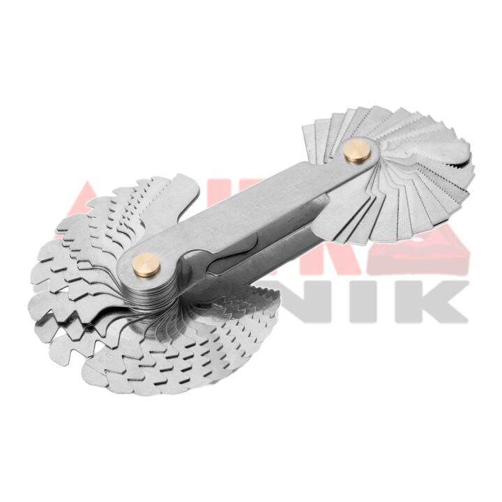 Alat Ukur Drat Thread Pitch Gauge Mal Drat 55 Dan 60 Derajat Inchi Dan ...
