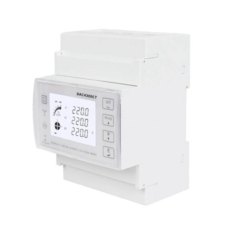 Multi-Function LCD Din Rail Energy Meter Modbus RS485 45-65Hz Three ...