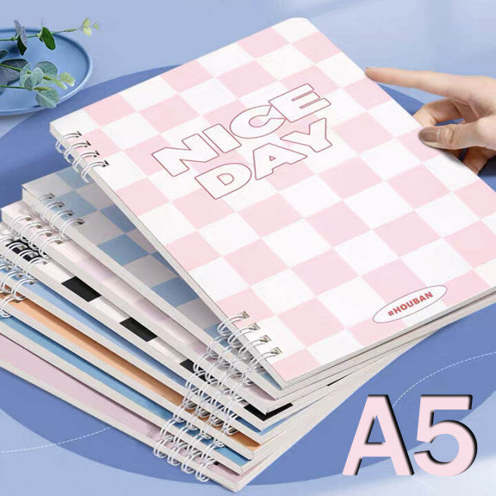 A5 Coil Notebook 60 Sheets/1Pcs Thickened Checkerboard Horizontal ...