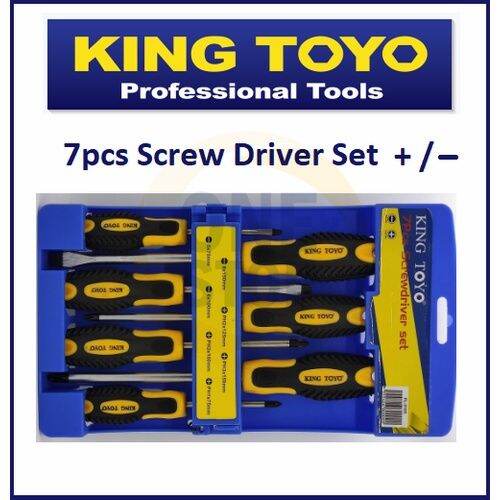 ☬King Toyo 7PCS Screwdriver Set impact screw driver set batang screw ...
