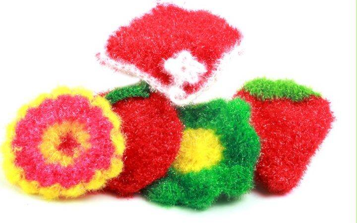 SUNWOO Korean Twinkle Acrylic Scrubber / Dish Scrubber-Random Design ...