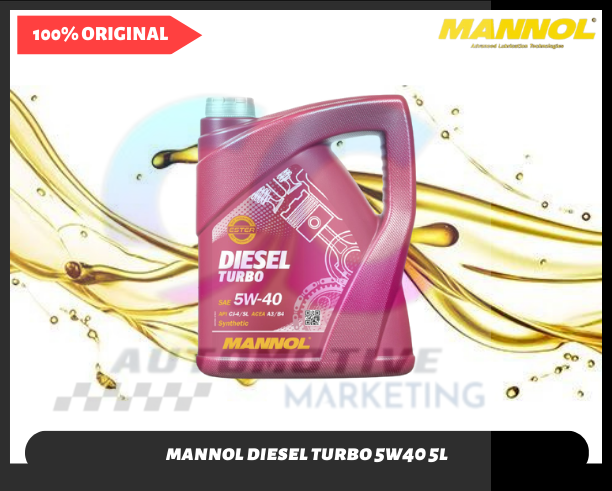 MN7904-5 MANNOL DIESEL TURBO + ESTER 5W40 Fully Synthetic Engine Oil 5Liter | Lazada