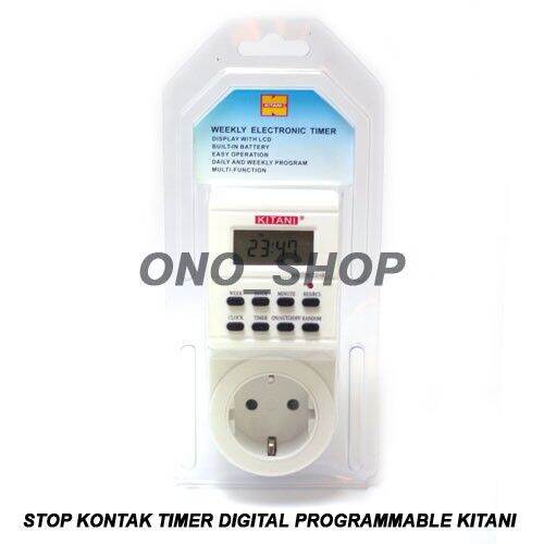 Stok Kontak Timer Digital Programmable Kitani | Lazada Indonesia