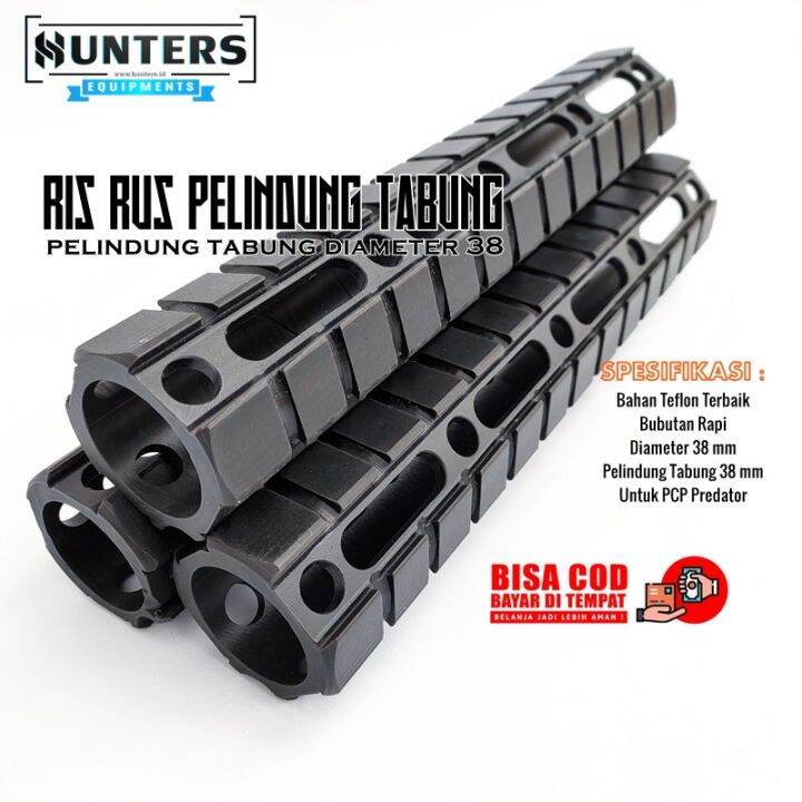 RIS / RAS PENUTUP TABUNG PCP PREDATOR OD 38 HITAM BAHAN TEFLON | Lazada Indonesia