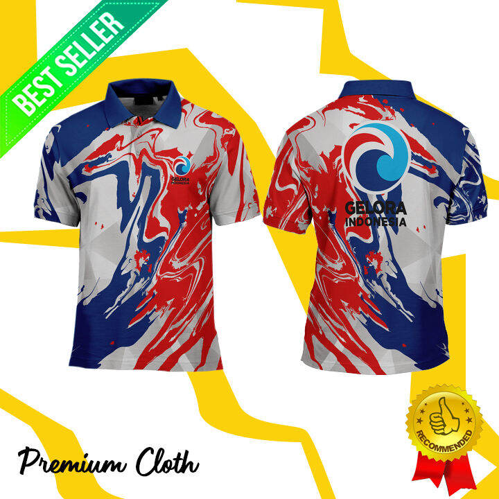 Kaos Baju Jersey Partai GELORA Kerah Polo Fullprinting Terbaru 2024 ...