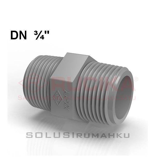 Double Nipple Rucika AW 3/4 Dobel Dua Nepple Nepel Nipel 3/4 Inch In | Lazada Indonesia