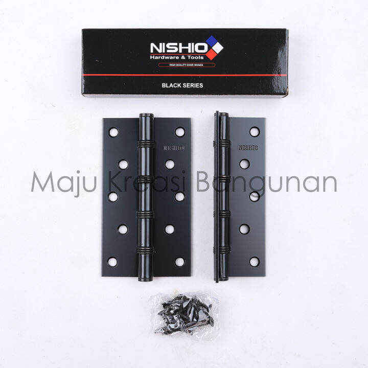 Engsel Tebal Hitam Ukuran 5 Inch NISHIO Besi Pintu Jendela 5Inch 5Inci ...