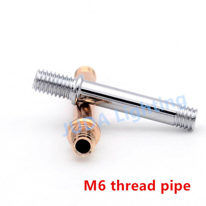 M6 Iron Threaded Tube Male Thread Pipe For Chandeiler Retro Lamp Holder ...