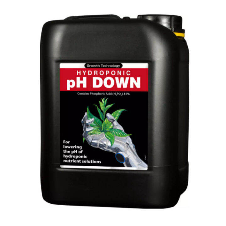 Growth Technology Hydroponic pH Down 5 Liter (Contains orthophosphoric ...