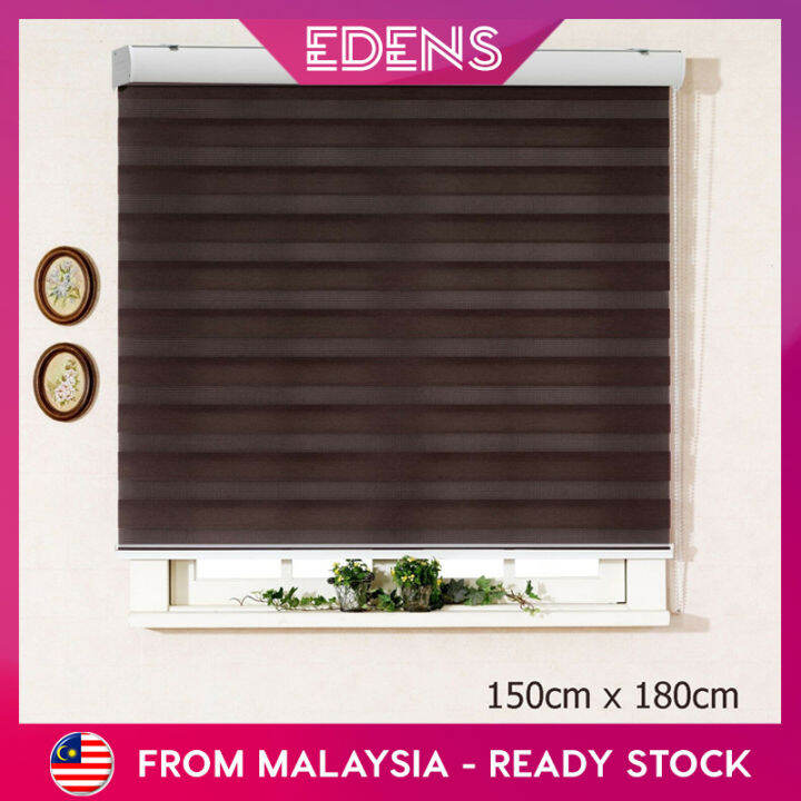 EDENS Modern Home Indoor 150cm Window Zebra Curtain Screen Roller Blind ...
