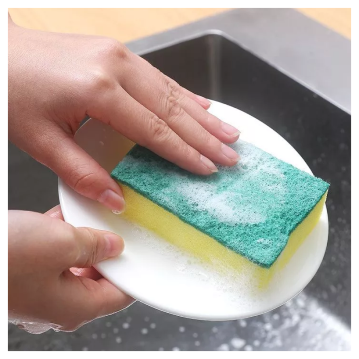 Busa Cuci Piring Spon Pencuci Serbaguna 2 Sisi Kasar dan Halus | Lazada ...