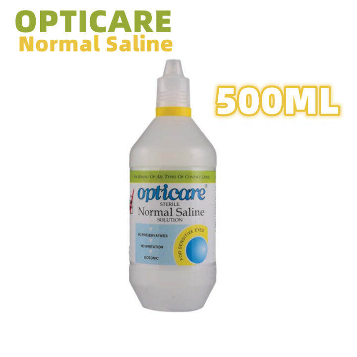 (500ml) Opticare Sterile Normal Saline Solution For Contact Lens | Lazada