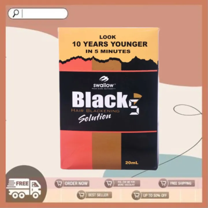 SWALLOW Black 5 Hair Blackening Solution 20ml | Lazada PH