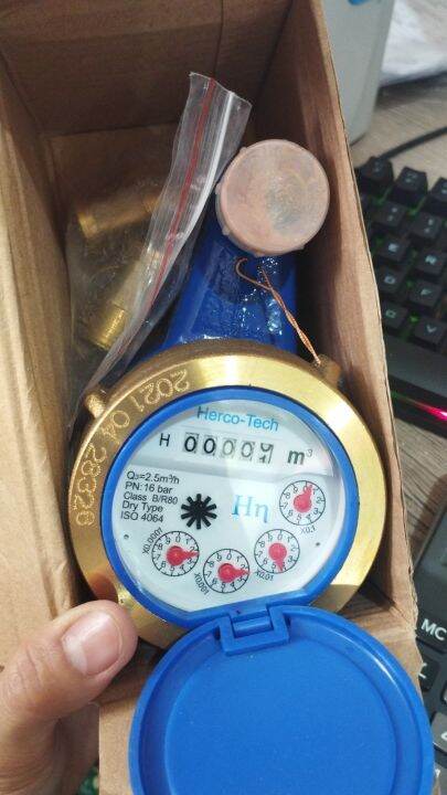 Herco Vertical Water Meter Submeter / Sub meter 1/2" Calibrated Iron ...