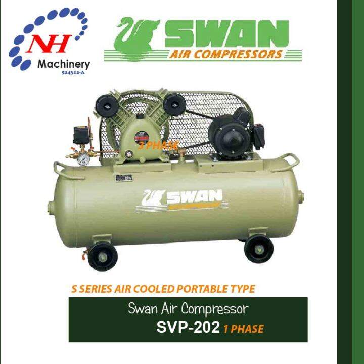 Swan SVP-202 - S Series Air Cooled Portable Type Air Compressor | Lazada