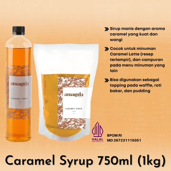 AMAGULA CARAMEL SYRUP FOR COFFEE AND TEA – SIRUP CARAMEL AMAGULA 750ML ...