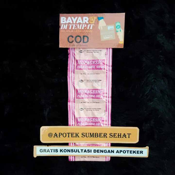 HUFAGESIC PARACETAMOL 500MG 1 STRIP ISI 10 TABLET/ PARACETAMOL 500MG ...