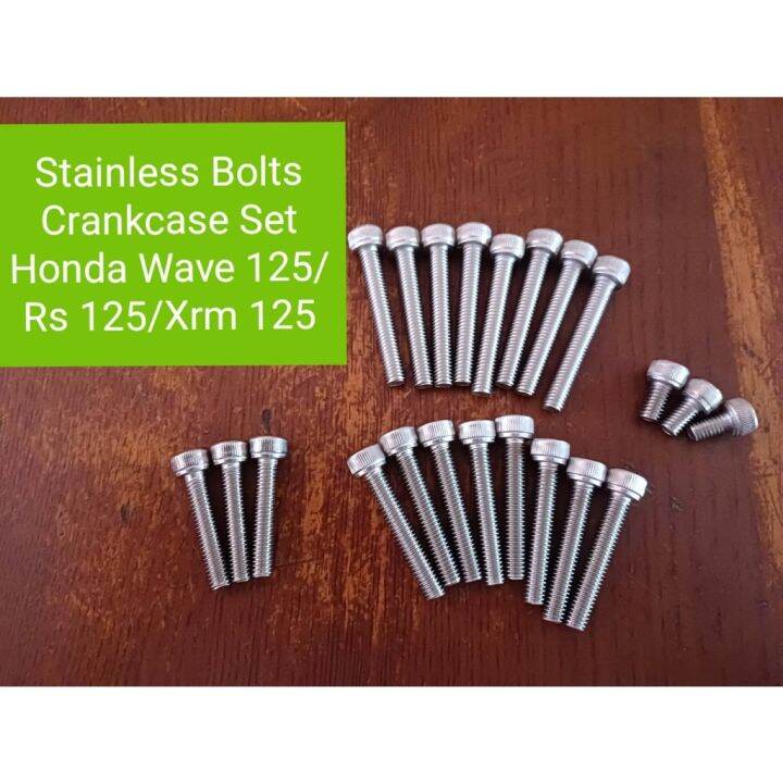 Stainless Bolts Crankcase Set Honda Wave 125/Rs 125/Xrm 125 | Lazada PH