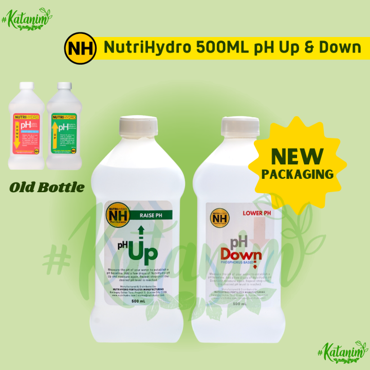 NutriHydro pH Down Phosphorus Based 500 ml | OR | pH up 500ml - pH Adjuster Hydroponics ...