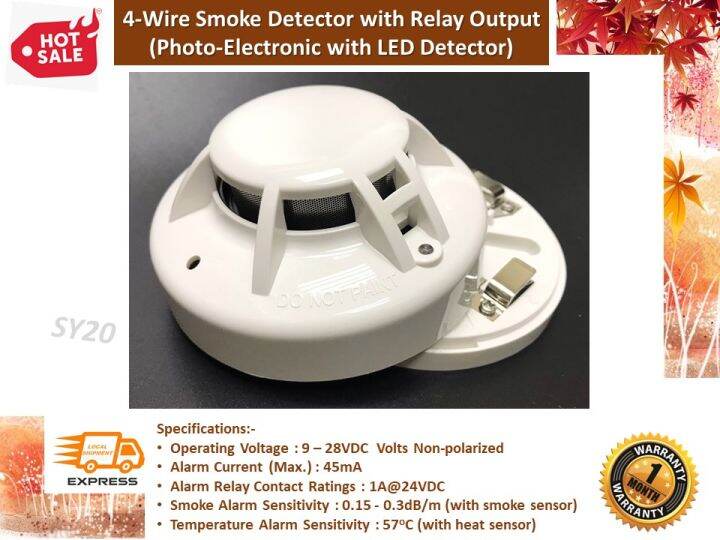 Smoke Detector / 4-Wire Heat Detector (DC24V) with Relay Output (Photo ...