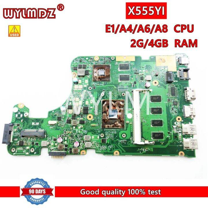 Used X555YI E1/A4/A6/A8CPU 2G/ RAM Mainboard For Asus X555D A555D X555DG X555YI X555Y Laptop ...