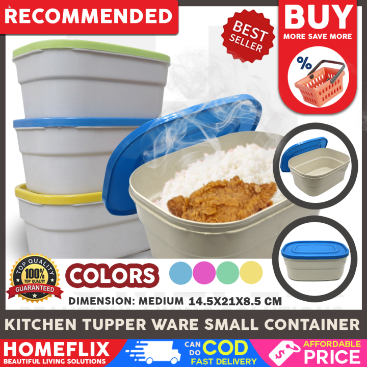 Homeflix Tupperware food Storage, Medium Rectangle Shape, Food plastic ...