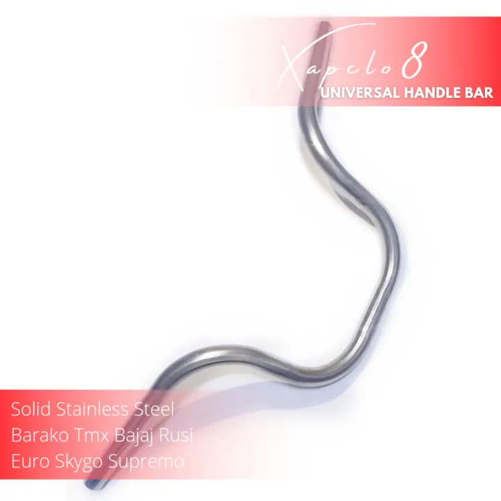 Universal Stainless Handle Bar for TMX BARAKO BAJAJ RUSI EURO SKYGO GD ...
