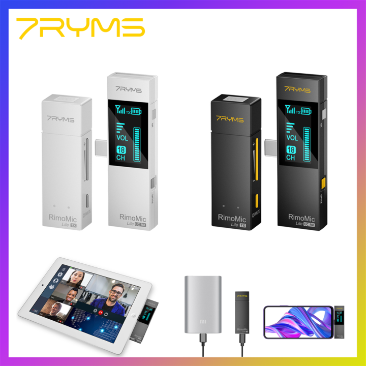 7RYMS Rimomic Lite Lavalier Wireless Microphone Transmitter Kit Vlog ...