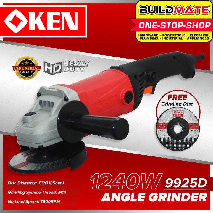KEN Angle Grinder Ø125mm 1240W 9925D + FREE DISC 100% ORIGINAL ...
