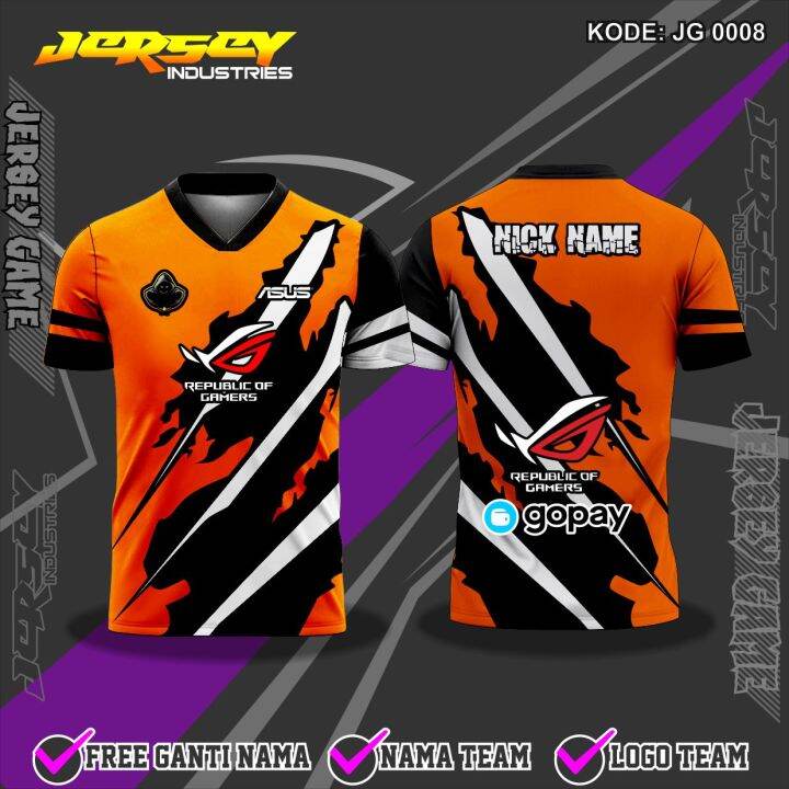 Custom Baju Jersey Team Free Fire, Bisa Request Nama Dan Nomor, Bisa ...