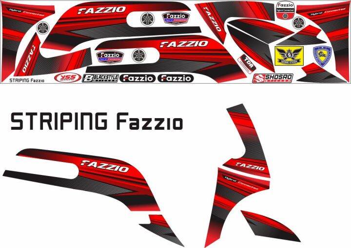 STICKER MOTOR MATIC FAZZIO / STRIPING MOTOR FAZZIO / VARIASI MOTOR NEW FAZZIO 2022 POLET MOTIF ...