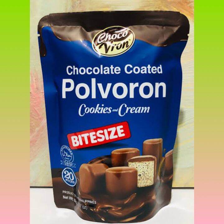 ChocoVron Chocolate Coated Polvoron Cookies & Cream Bitesize 80g ...