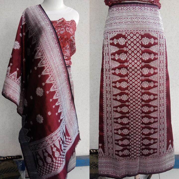 Songket Palembang Tenun Tangan Cantik Manis Premium Warna Merah Hati ...