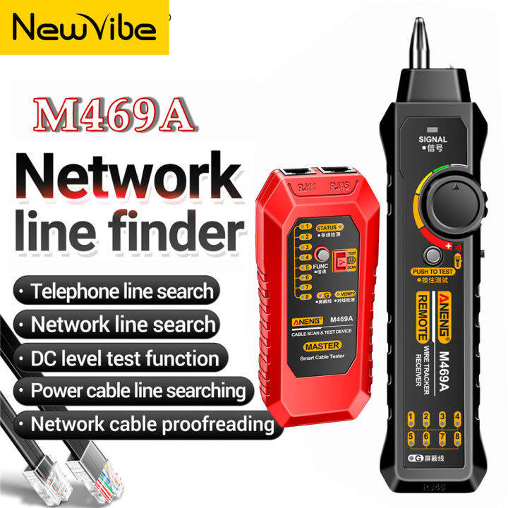 【NewVibe】ANENG M469A Smart Network Cable Tester RJ45 RJ11 LAN Cable ...